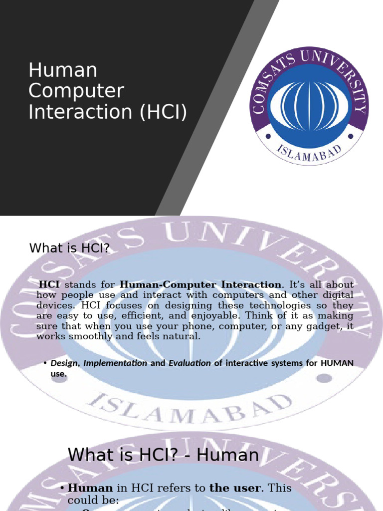 Introduction of Hci | PDF | Human–Computer Interaction | Usability