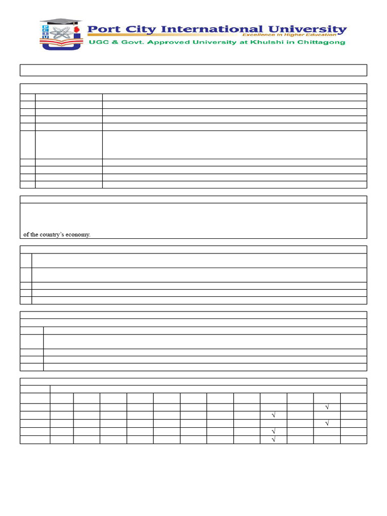 Eco 213 Economics Course Outline And Lecture Plan Cse 32 D B C Pdf Demand Economics