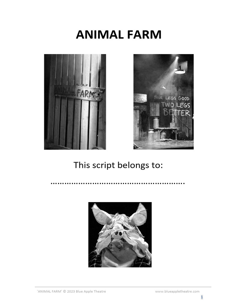 Animal Farm Script Adaptation 2023 | PDF