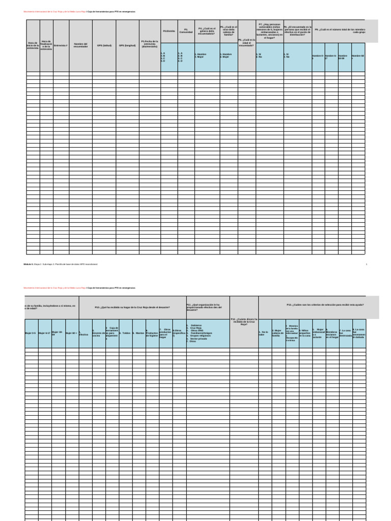 2 3 3 Plantilla de Base de Datos de MPD de PTE Incondicional | PDF