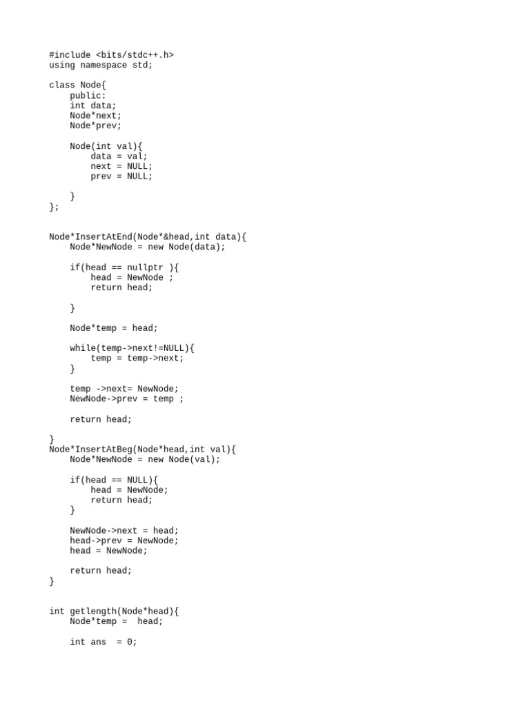 Doubly LinkedList | PDF