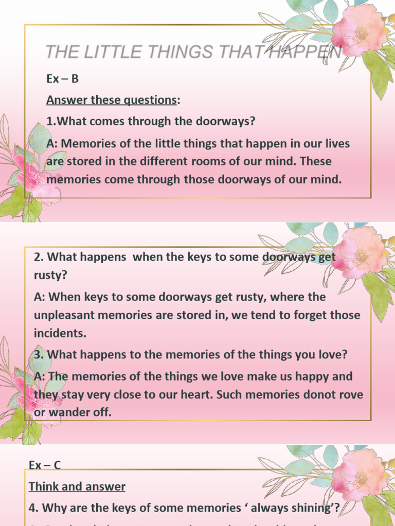 The Little Things That Happen | PDF