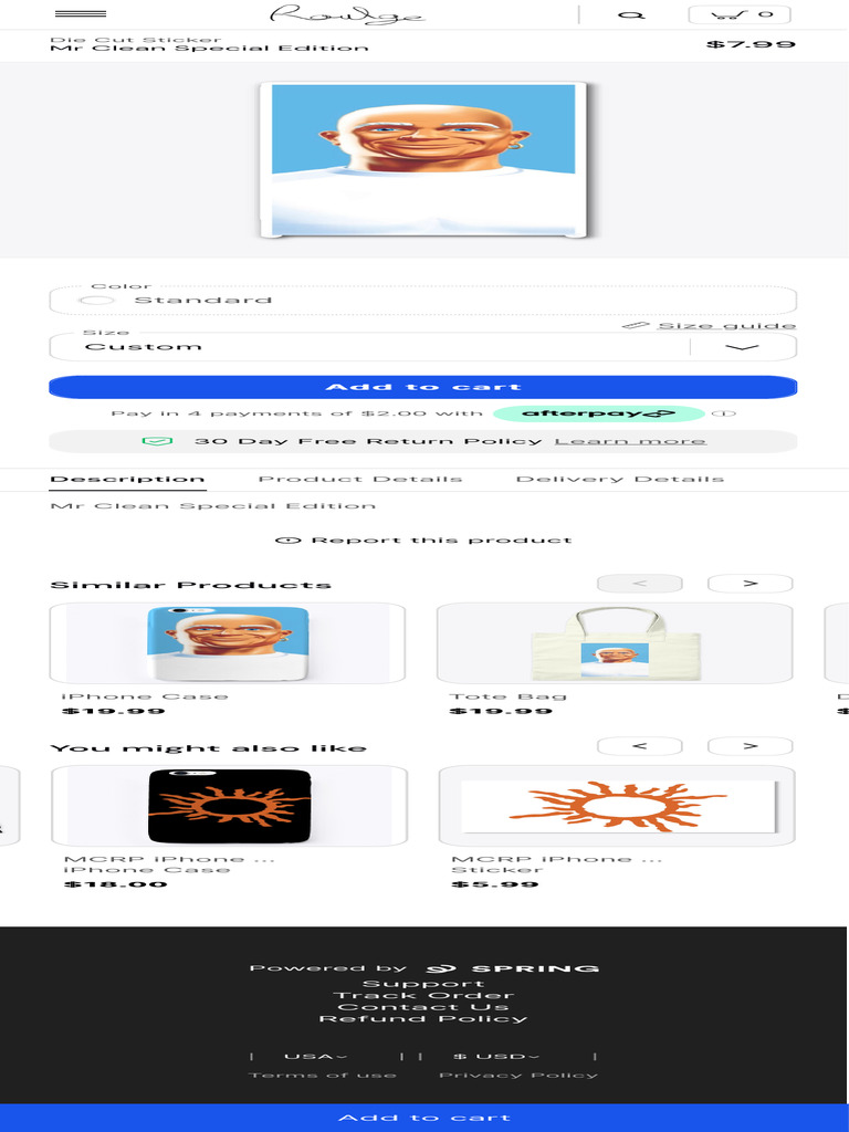 MR Clean Special Edition Roulge's Merch Shop | PDF