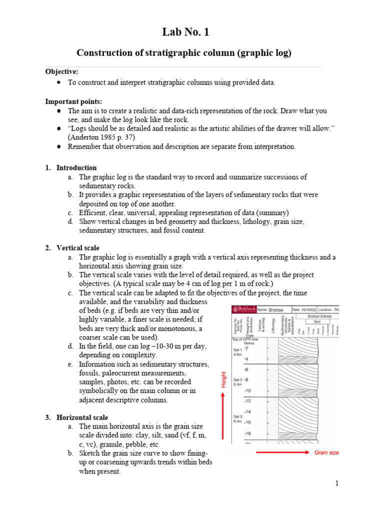 Constructing Stratigraphic Columns | PDF | Stratigraphy | Sedimentary Rock
