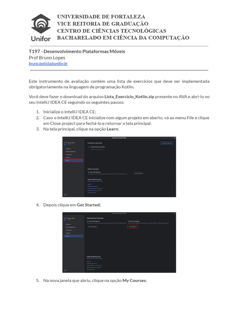 [Kotlin] - Lista de Exercícios | PDF