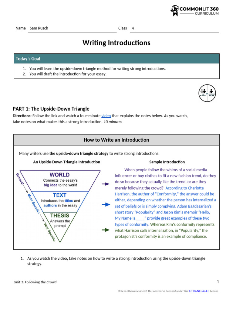 Writing Strong Introductions Guide | PDF