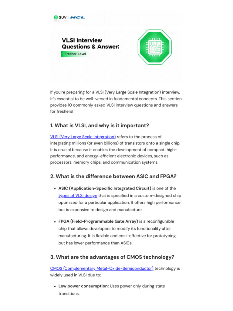 VLSI Interview QA 2025 | PDF | Integrated Circuit | Cmos