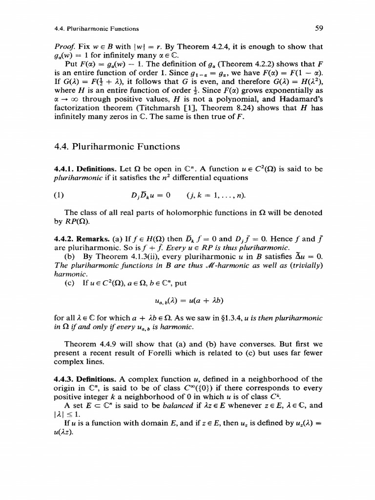 (Walter Rudin) Function Theory in The Unit Ball Of75-80 | PDF ...
