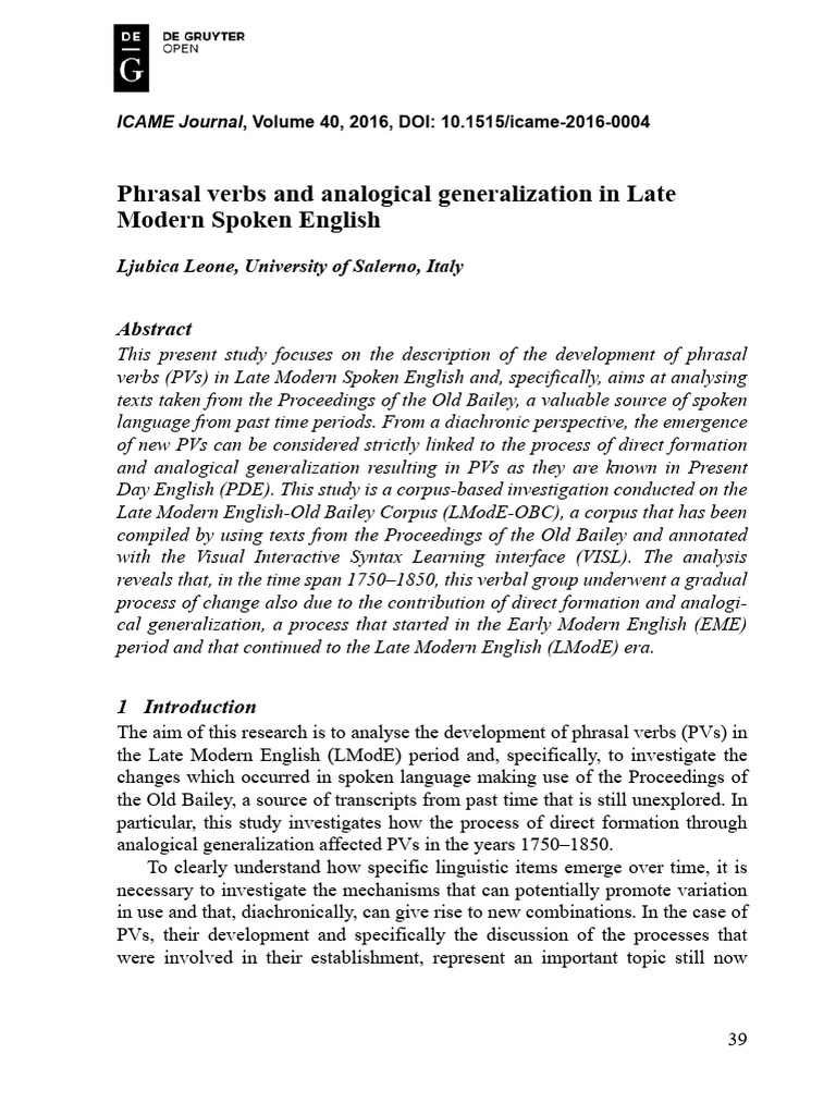 10.1515 - Icame 2016 0004 | PDF | Parsing | Language Mechanics