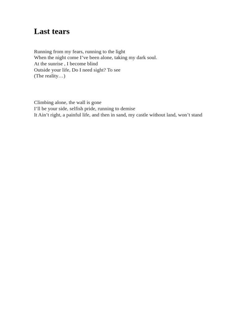 Last Tears | PDF