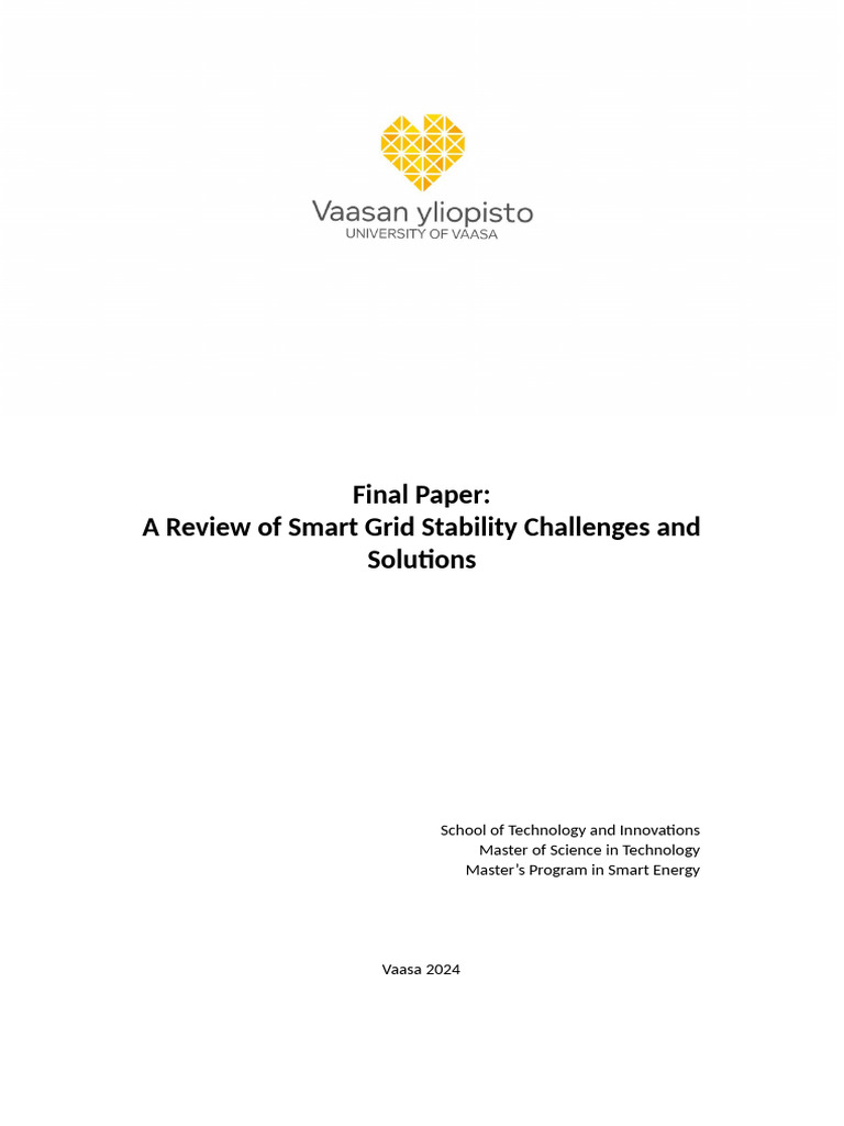 Smart Grid Stability: Challenges & Solutions | PDF | Smart Grid ...