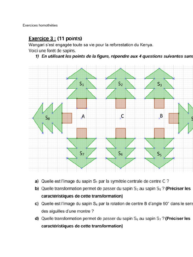 Exercices Homothéties | PDF