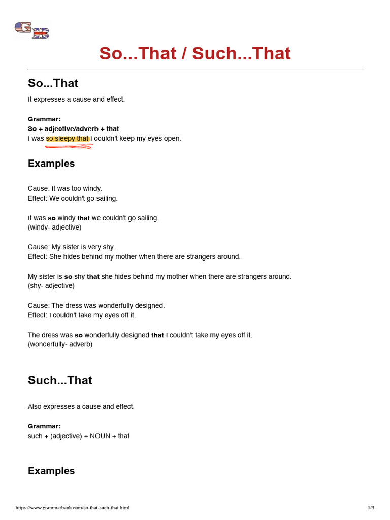 So...That and Such...That Explained | PDF | Adjective | Adverb