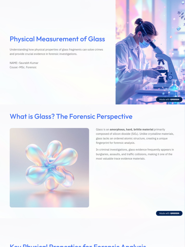 Forensic Glass Measurement Techniques | PDF | Glasses | Fracture