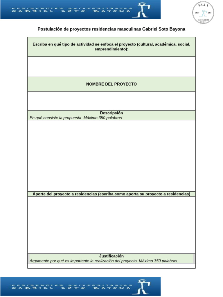 Formato Proyectos Residencias | PDF