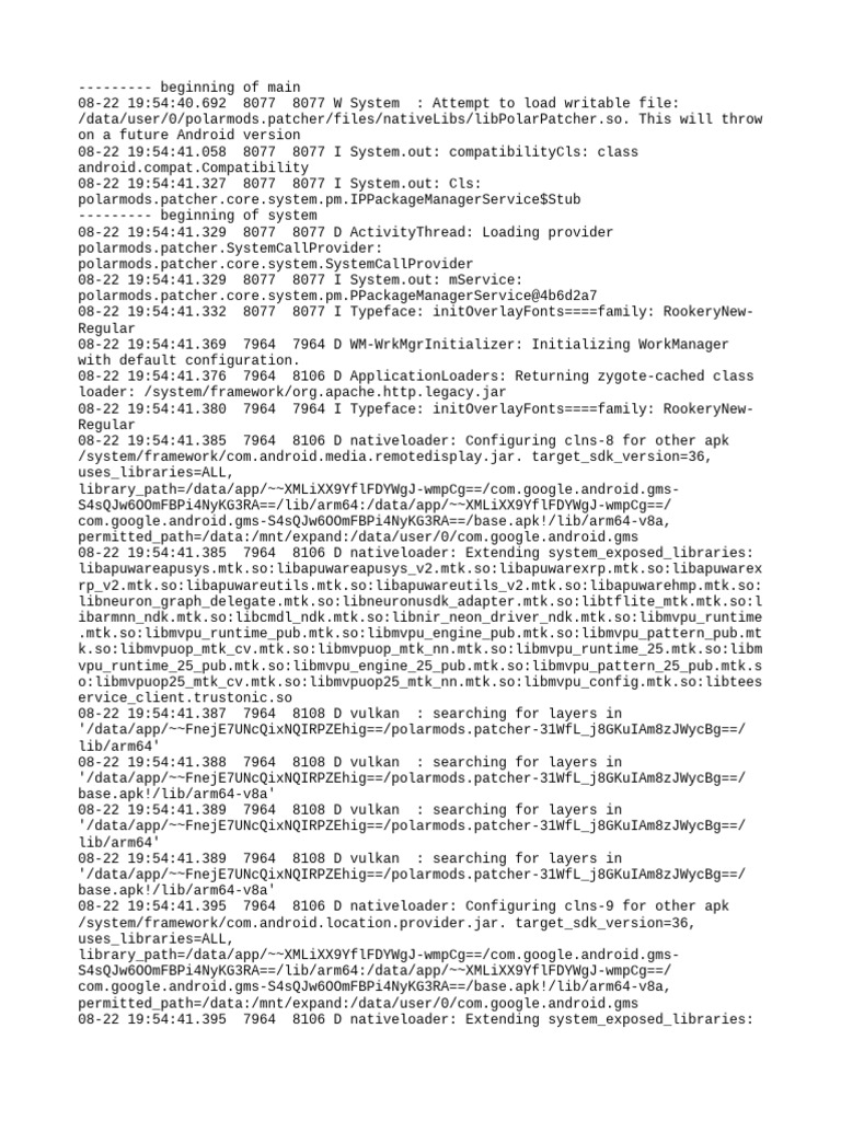 Polarmods - Patcher Logcat | PDF | Mobile App | Google Play