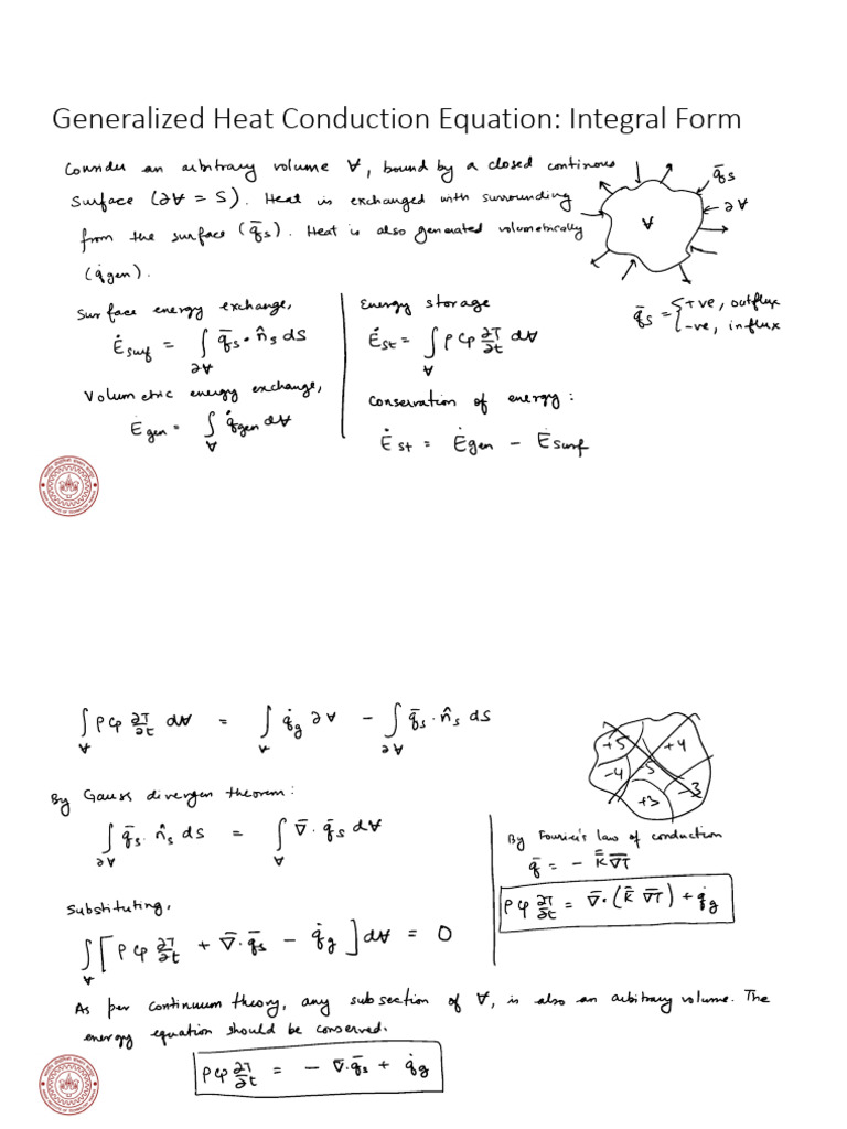 Generalized Heat Conduction Equation: Integral Form | PDF