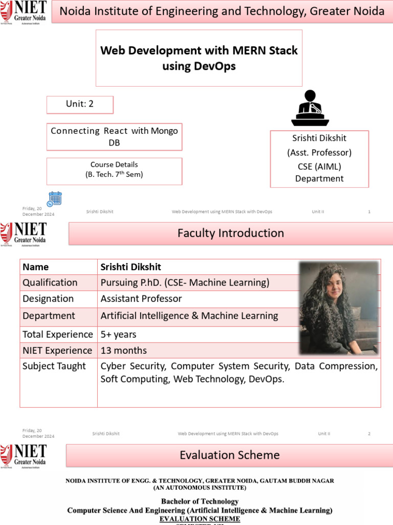Unit- 2_Srishti_Web Development With MERN Stack Using DevOps | PDF | Web Development | Mobile App
