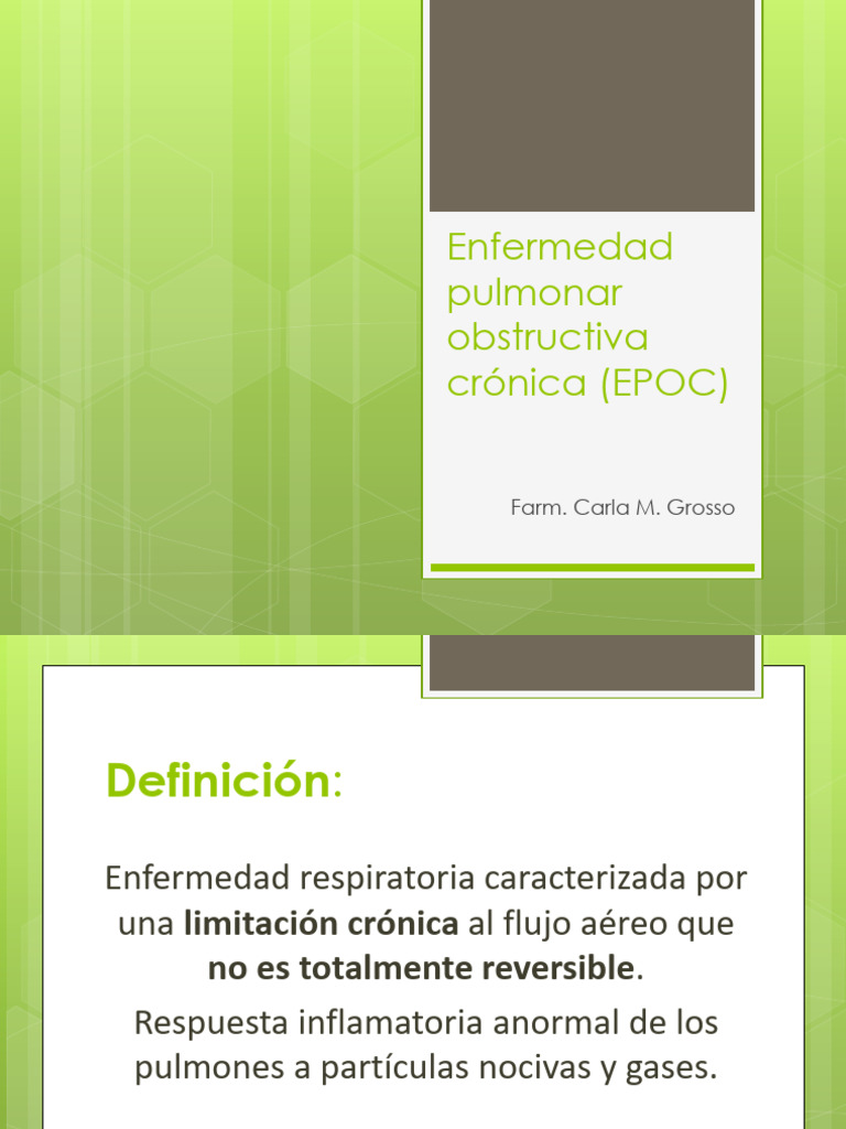 EPOC | PDF | Enfermedad pulmonar obstructiva crónica | Tos