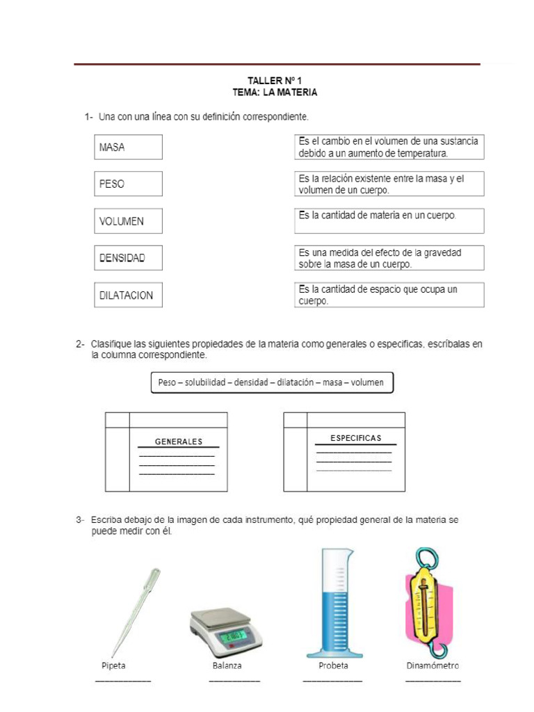 Propiedades de La Materia - Ciencias | PDF