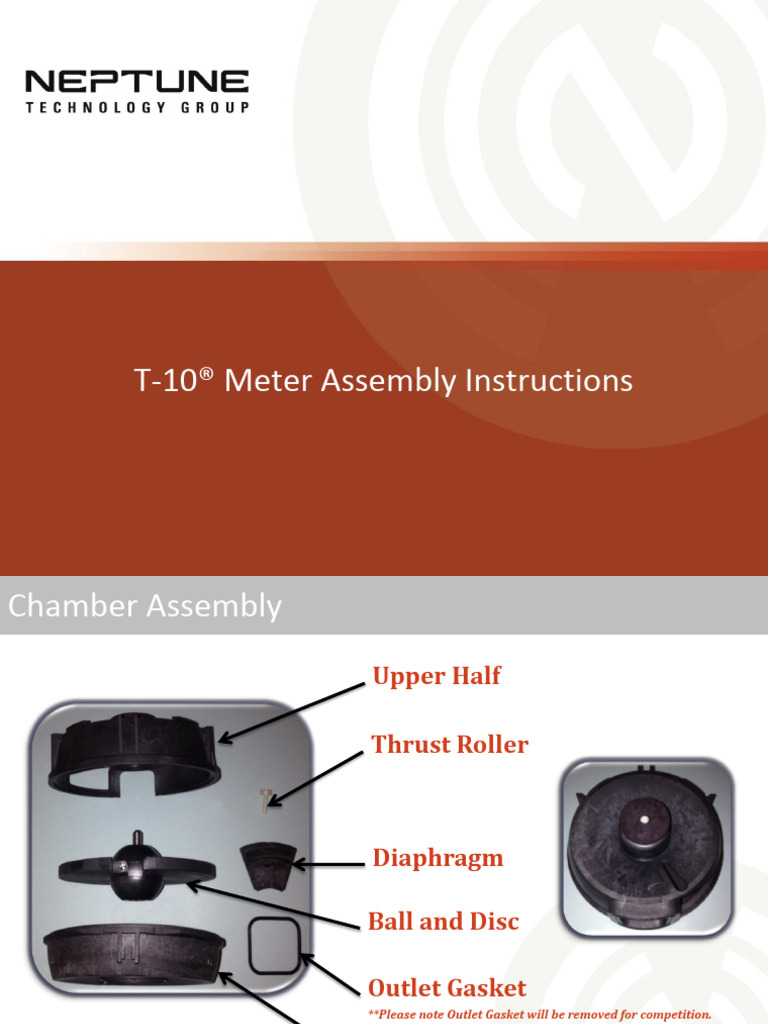 T-10 Water Meter Assembly Guide | PDF | Mechanical Engineering