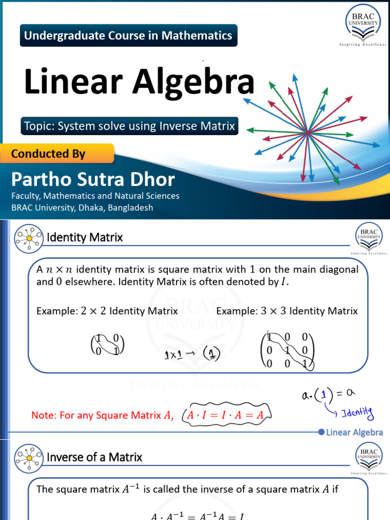 System Solve Using Inverse Matrix | PDF | Matrix (Mathematics ...