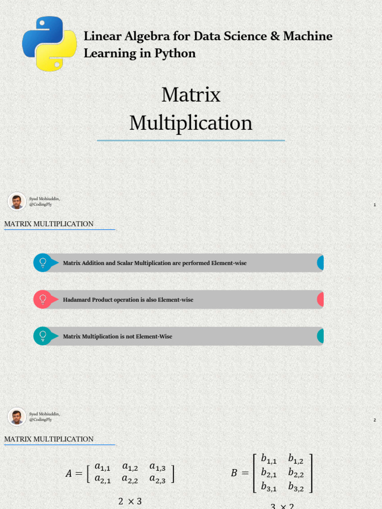 Understanding Matrix Multiplication | PDF | Matrix (Mathematics ...