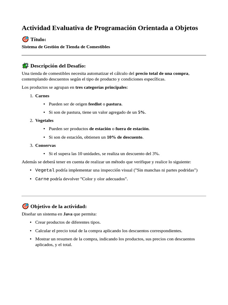 POO Examen Tema 1 | PDF