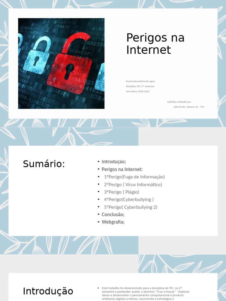 Perigos Da Internet | PDF | Vírus de computador | Internet