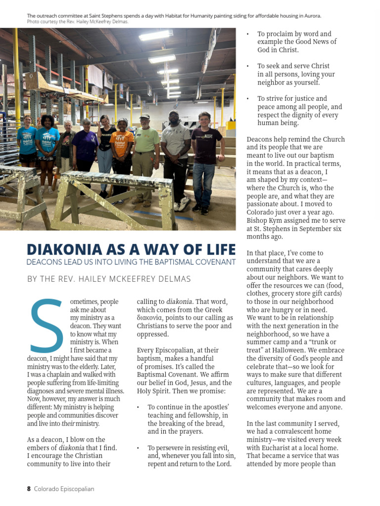 Diakonia: Living the Baptismal Covenant | PDF | Baptism | Eucharist