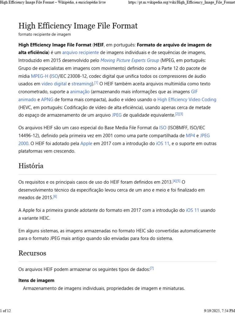 High Efficiency Image File Format - Wikipédia, A Enciclopédia Livre | PDF | Formatos de arquivo ...