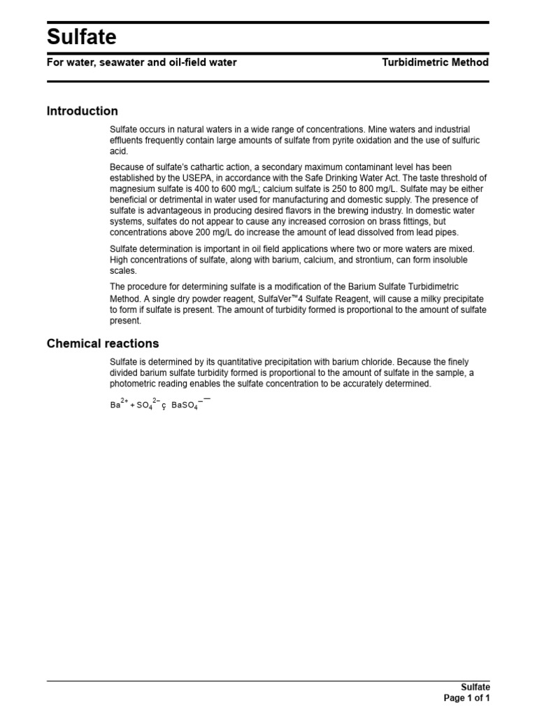 Ex Sulfate | PDF