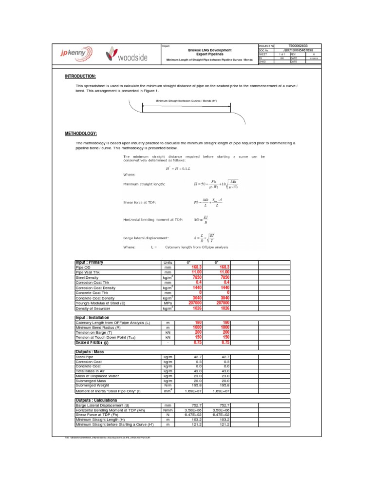 Installation - Minimum Straight Section Between Curves - A | PDF | Pipe ...