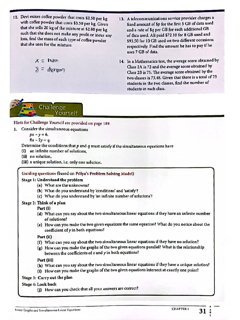 Linear Equation - Review 3 | PDF