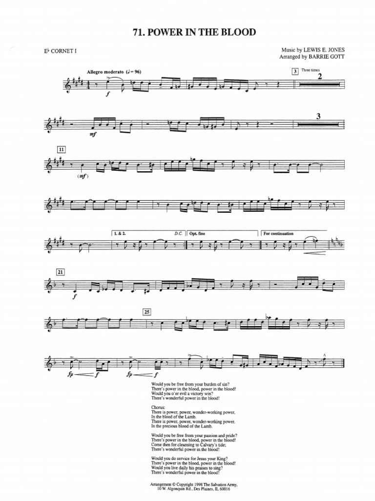 Hay Poder en Jesus - Power in The Blood - Partes Editadas | PDF ...