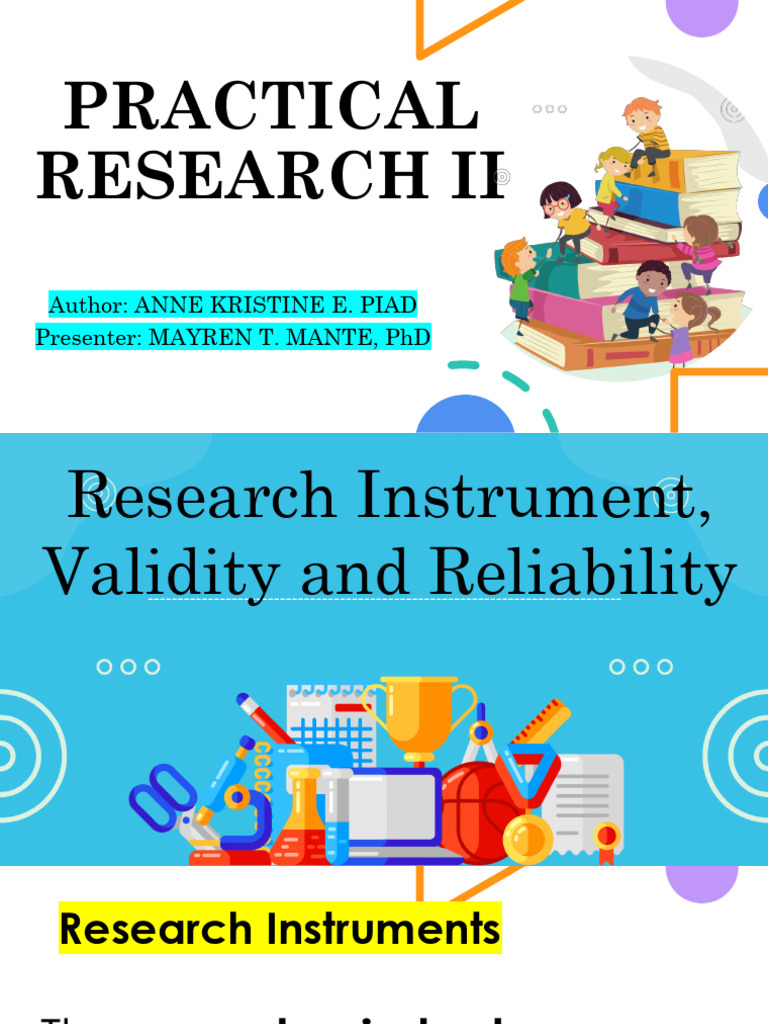 Research Instruments: Validity & Reliability | PDF | Validity ...