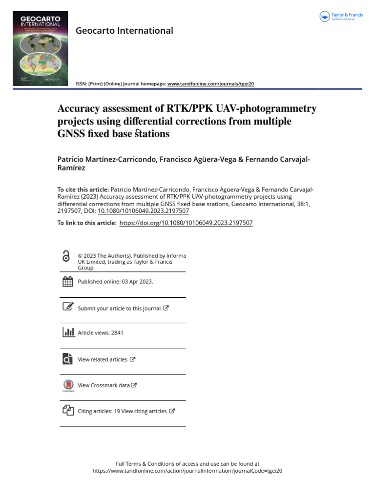 Accuracy Assessment of RTK PPK UAV-photogrammetry Projects Using ...
