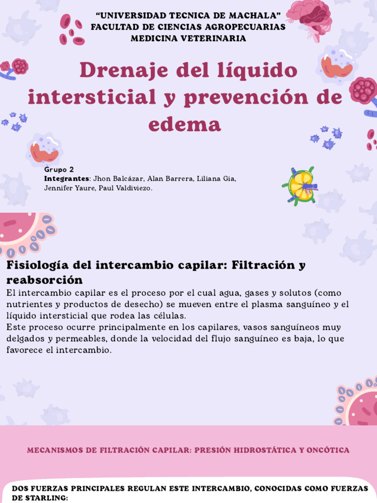 Drenaje Del Líquido Intersticial y Prevención de Edema | PDF | Edema ...