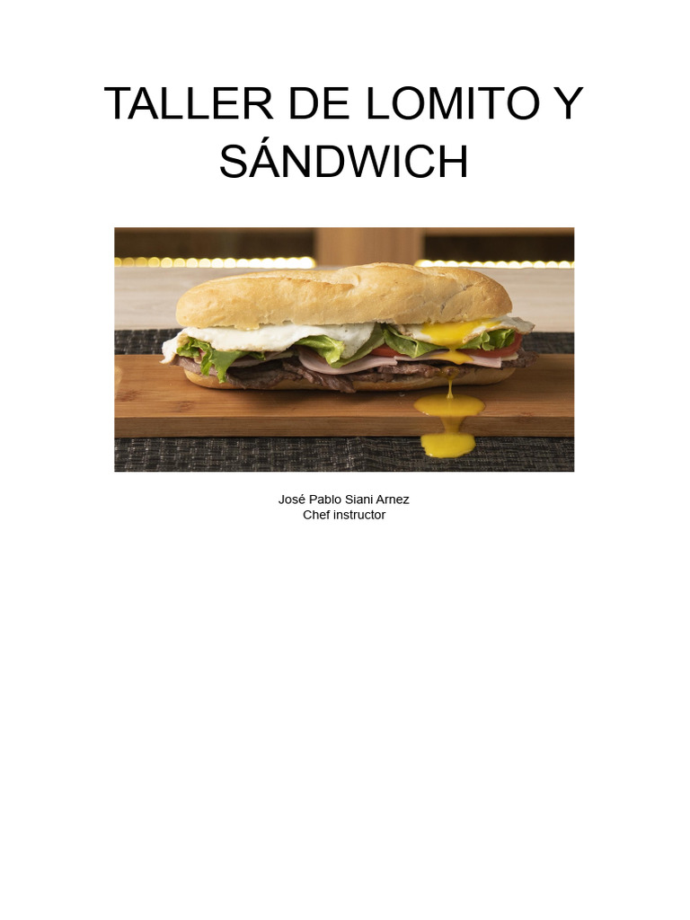 Recetas de Lomito y Sándwiches Variados | PDF | Cocina asiática ...