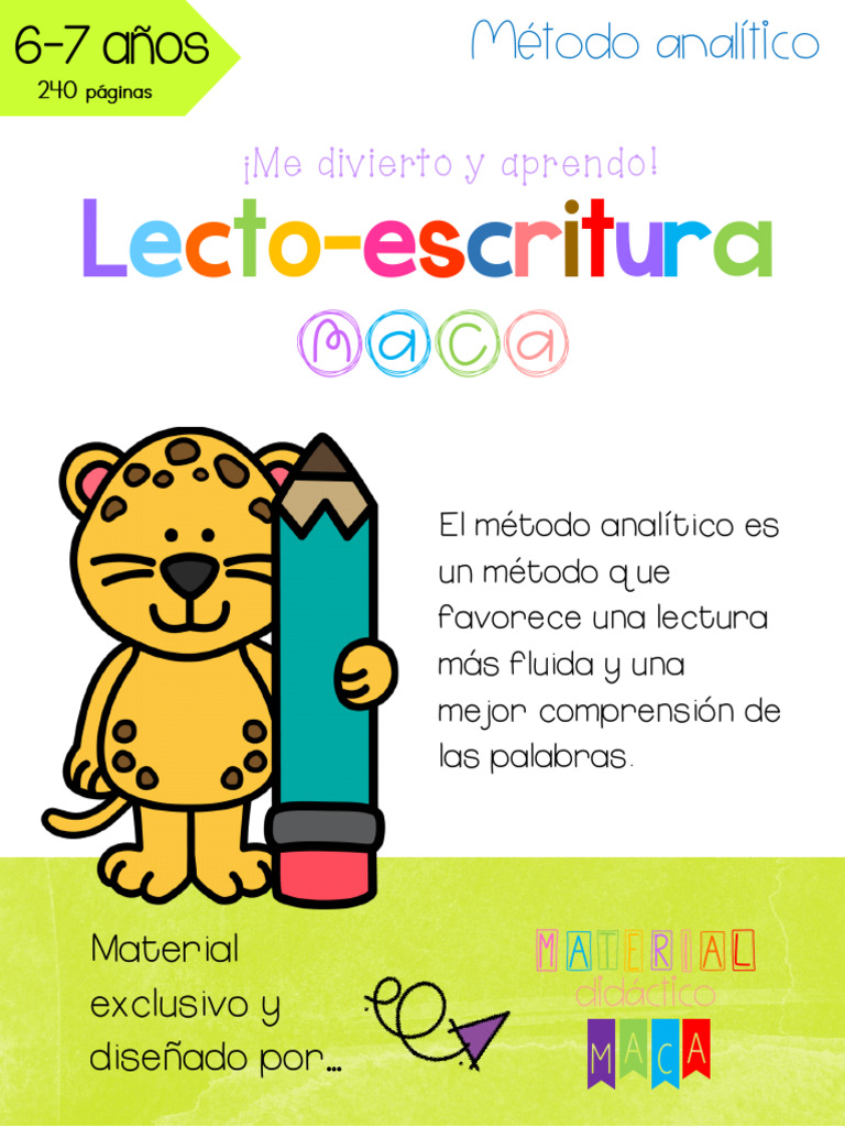 Lecto-Escritura Maca Método Análitico-V1 | PDF