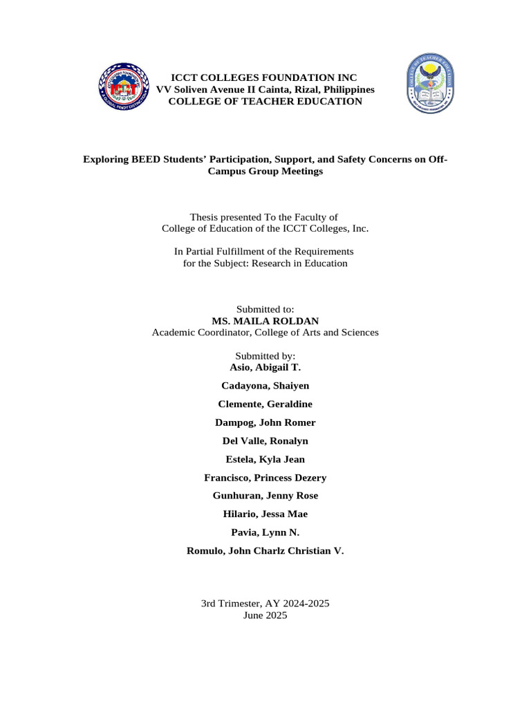 Final Thesiss | PDF | Constructivism (Philosophy Of Education) | Teachers