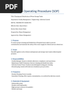 Water Tank Cleaning Method of Statement | PDF | Water | Disinfectant