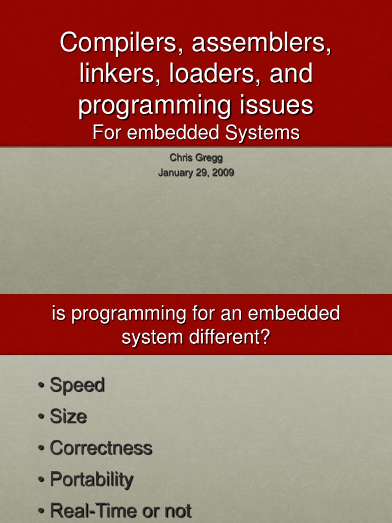 Compilers Programming Embedded Pdf Assembly Language Embedded System