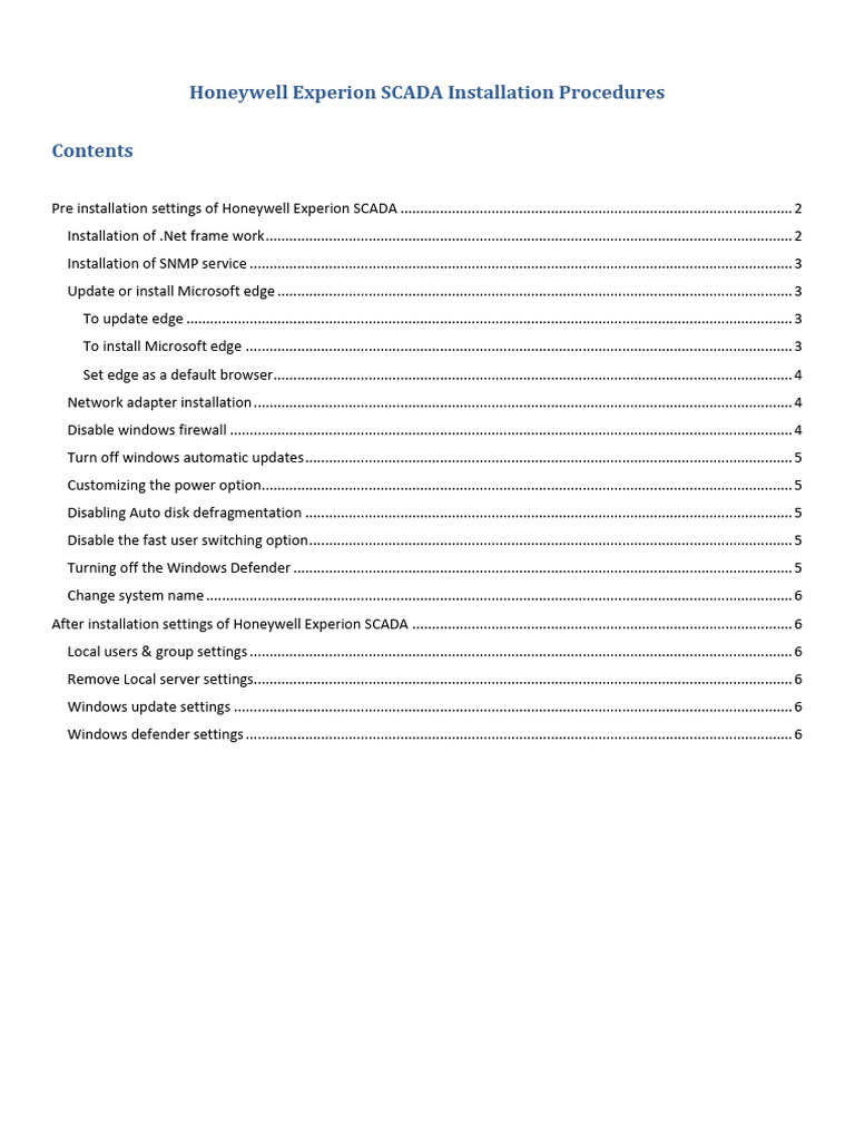 Honeywell Experion SCADA Setup Guide | PDF | Group Policy | System Software