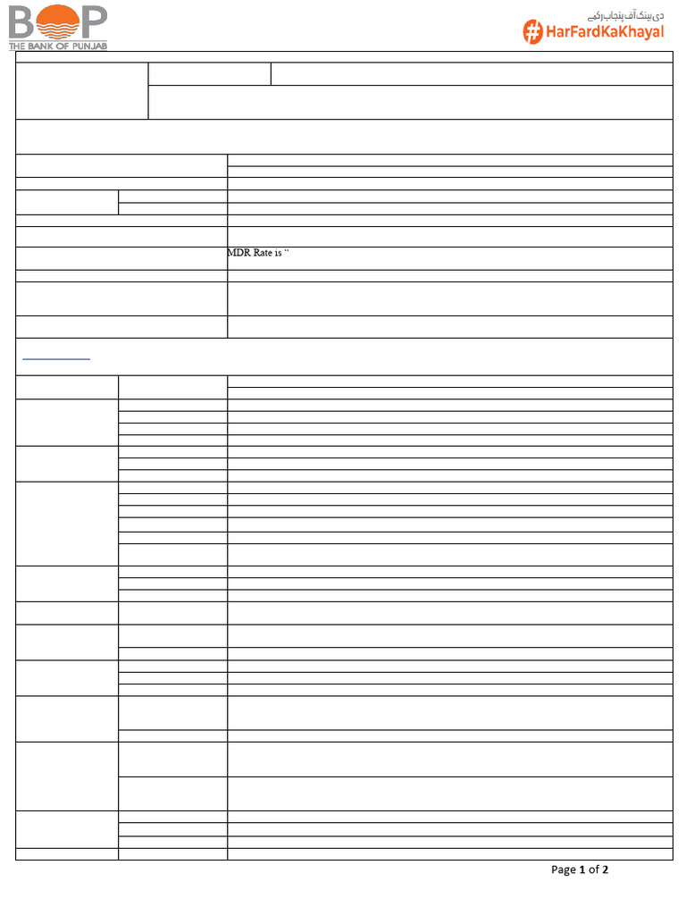 Bank of Punjab Deposit Account Overview | PDF | Cheque | Banks