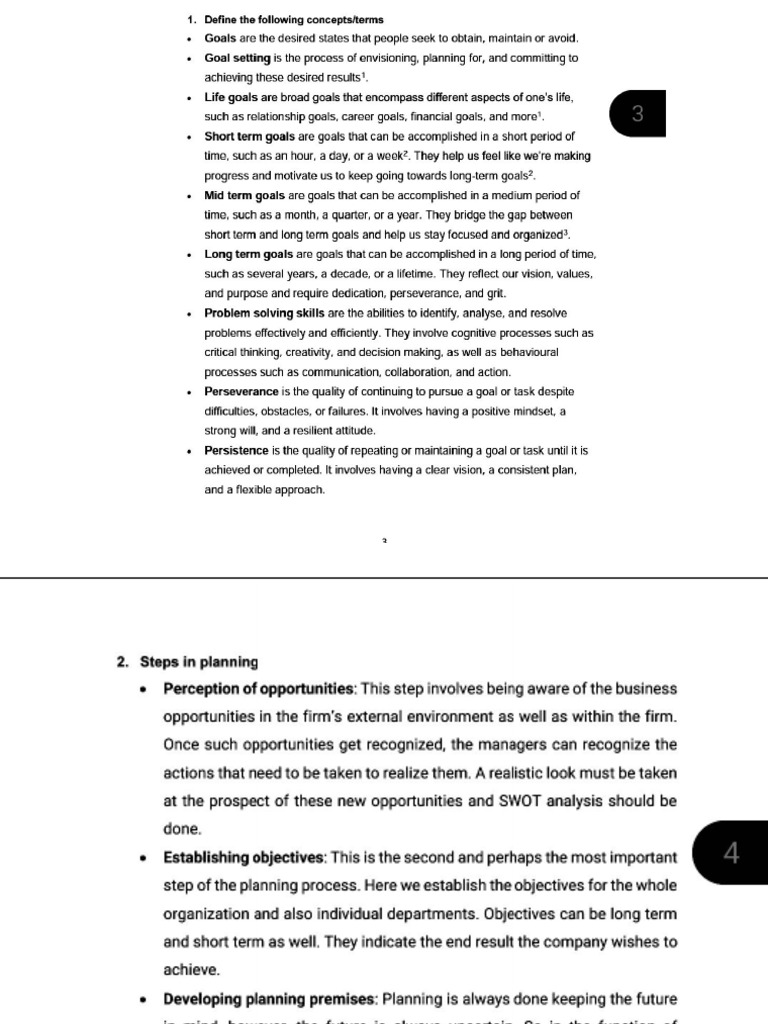 Grade 11 2023 Term 1 LO Notes | PDF