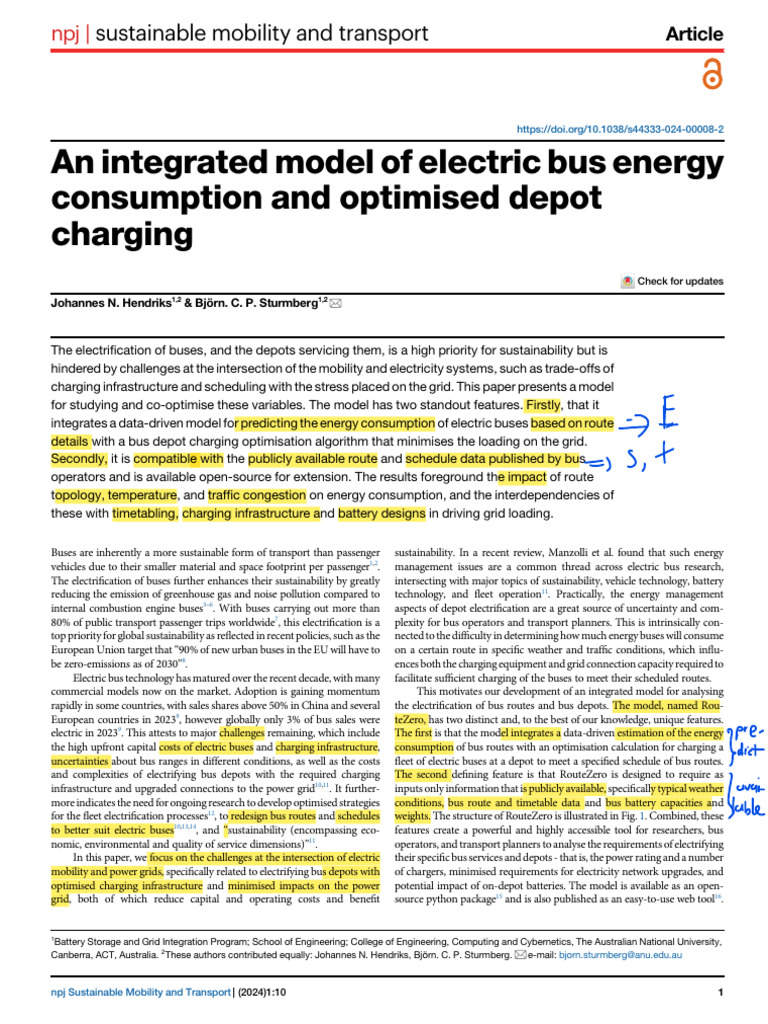 Electric Bus Energy Model and Charging Optimization | PDF | Electrical ...