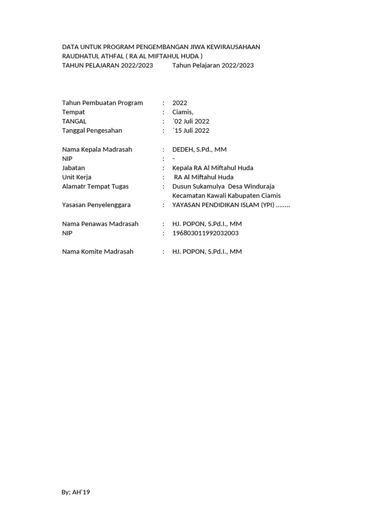 3.5.3.2 Program Pengembangan Jiwa Kewirausahaan PN 22 | PDF