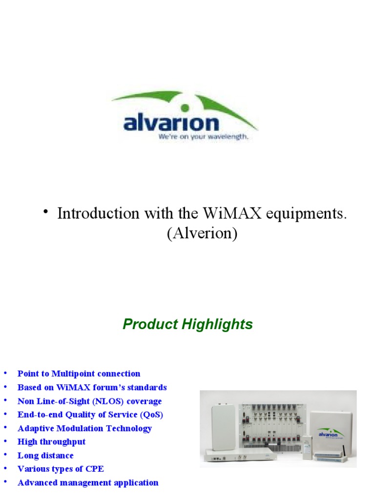 Introduction With The WiMAX Equipments Alvarion | PDF | Cable ...