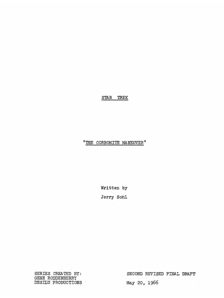 The Corbomite Maneuver | PDF